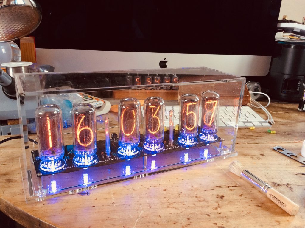 Very large Nixie Tube clock Nixie Boulevard